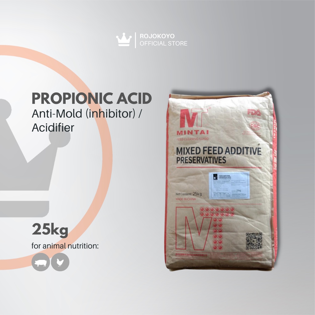 Jual Propionic Acid 25 kg Acidifier Asam Organik Pakan Ternak | Shopee ...