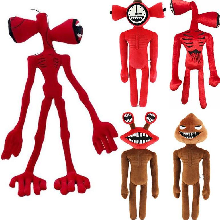 Jual Siren Head Horror Plush Toy Big Mouth Clock Poop Monster Doll ...