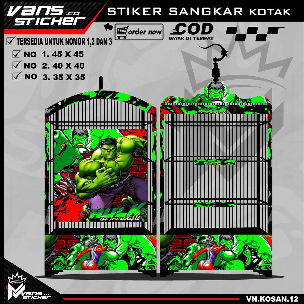Jual Stiker Decal Sangkar Burung Kotak, Kosan, Persegi, Ebod No. 1, 2 ...