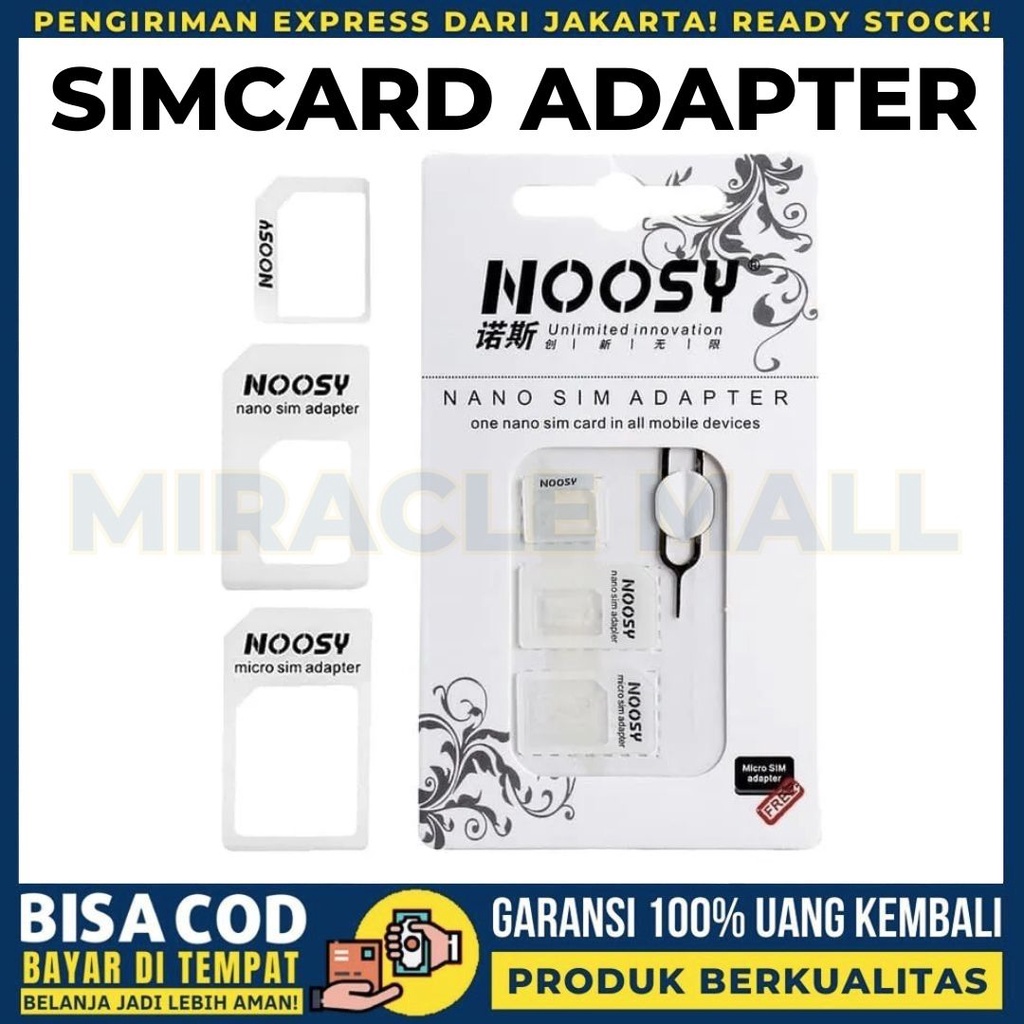 Jual ADAPTER SIM CARD TUSUKAN HP NOOSY NANO SIMCARD MICRO COLOKAN ...