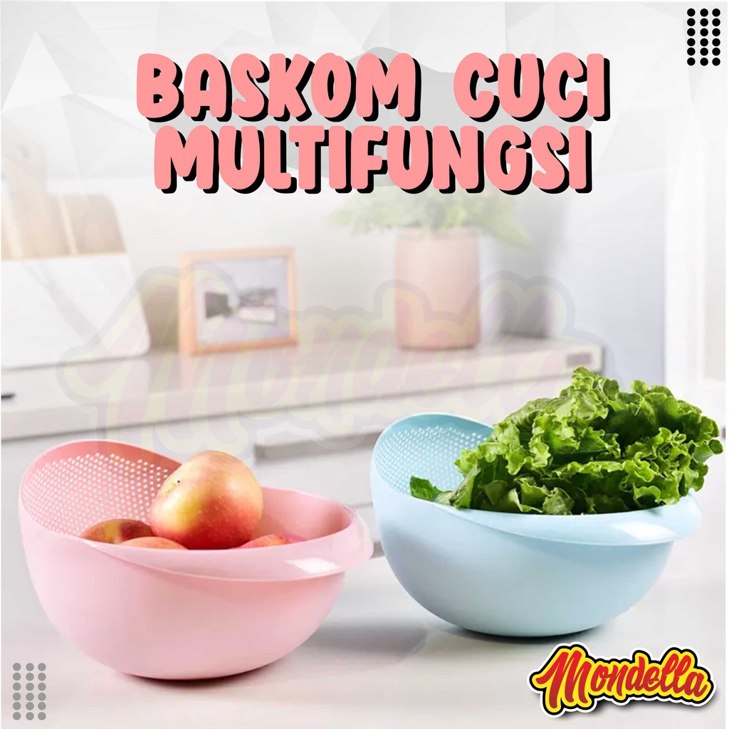 Jual Wadah Cuci Beras Sayur Serbaguna Baskom Cuci Sayur Buah Alat Cuci ...