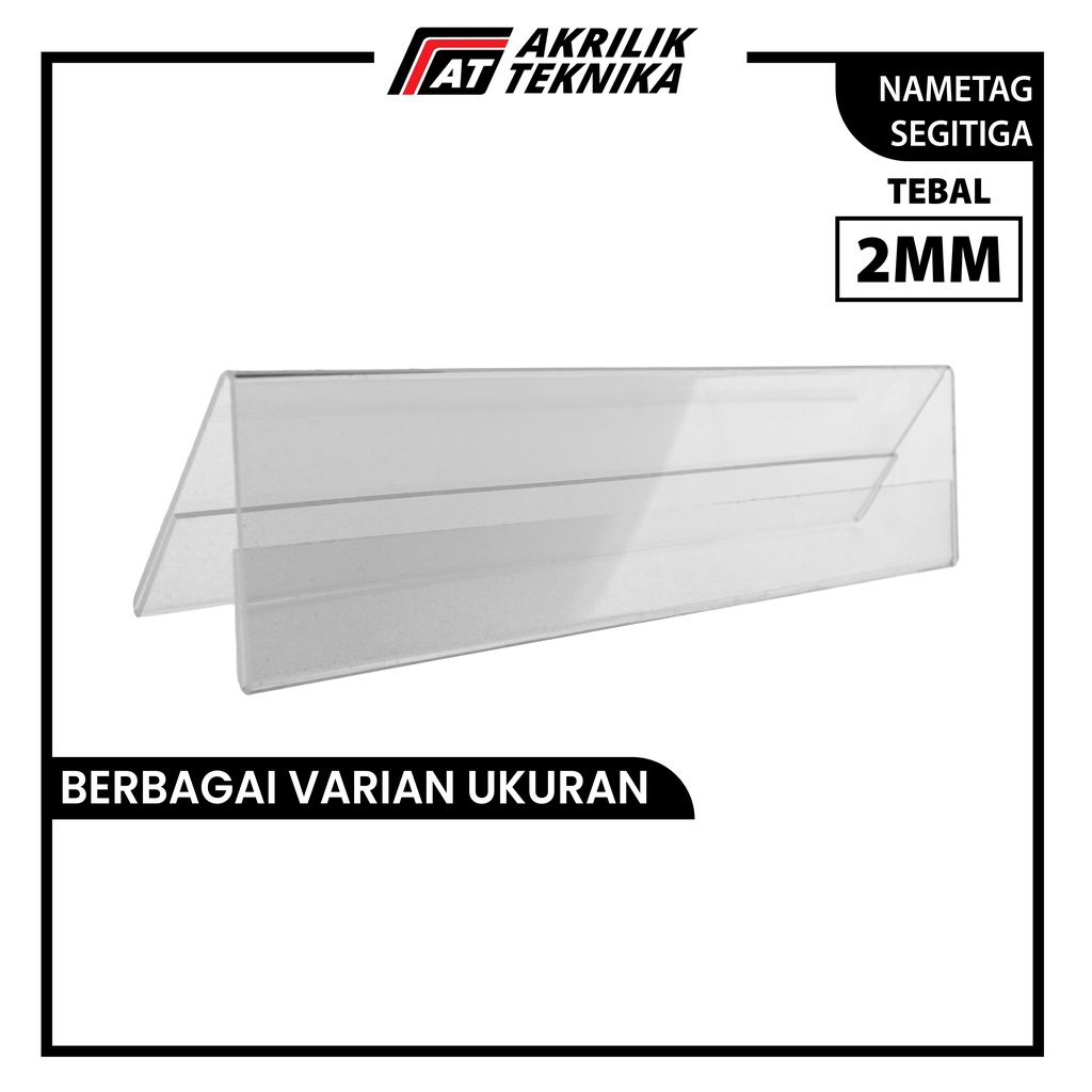Jual Akrilik Papan Nama Meja Panitia Display Kantor Tipe Segitiga ...