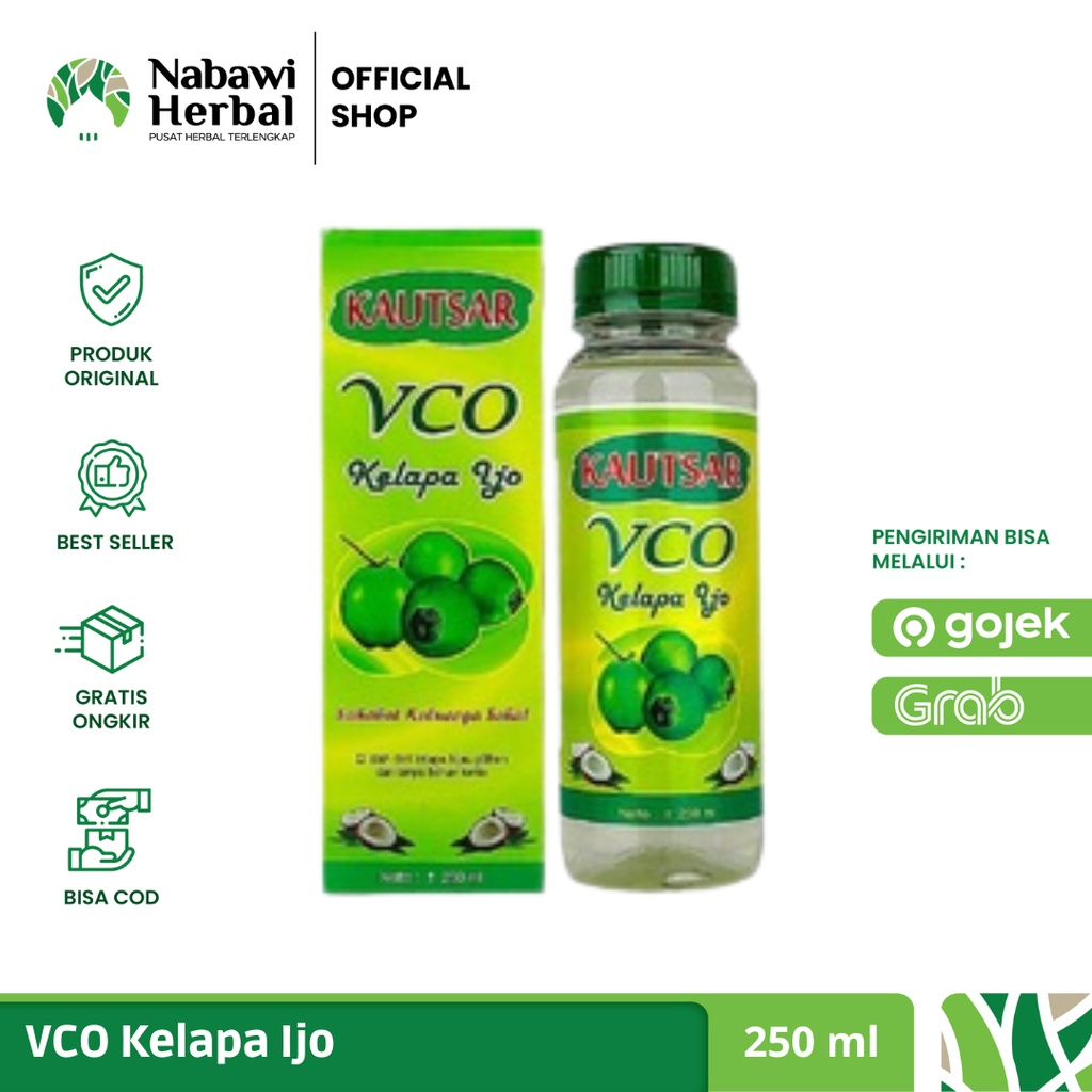 Jual Minyak Kelapa Ijo VCO Kautsar Isi 250 ml | Shopee Indonesia