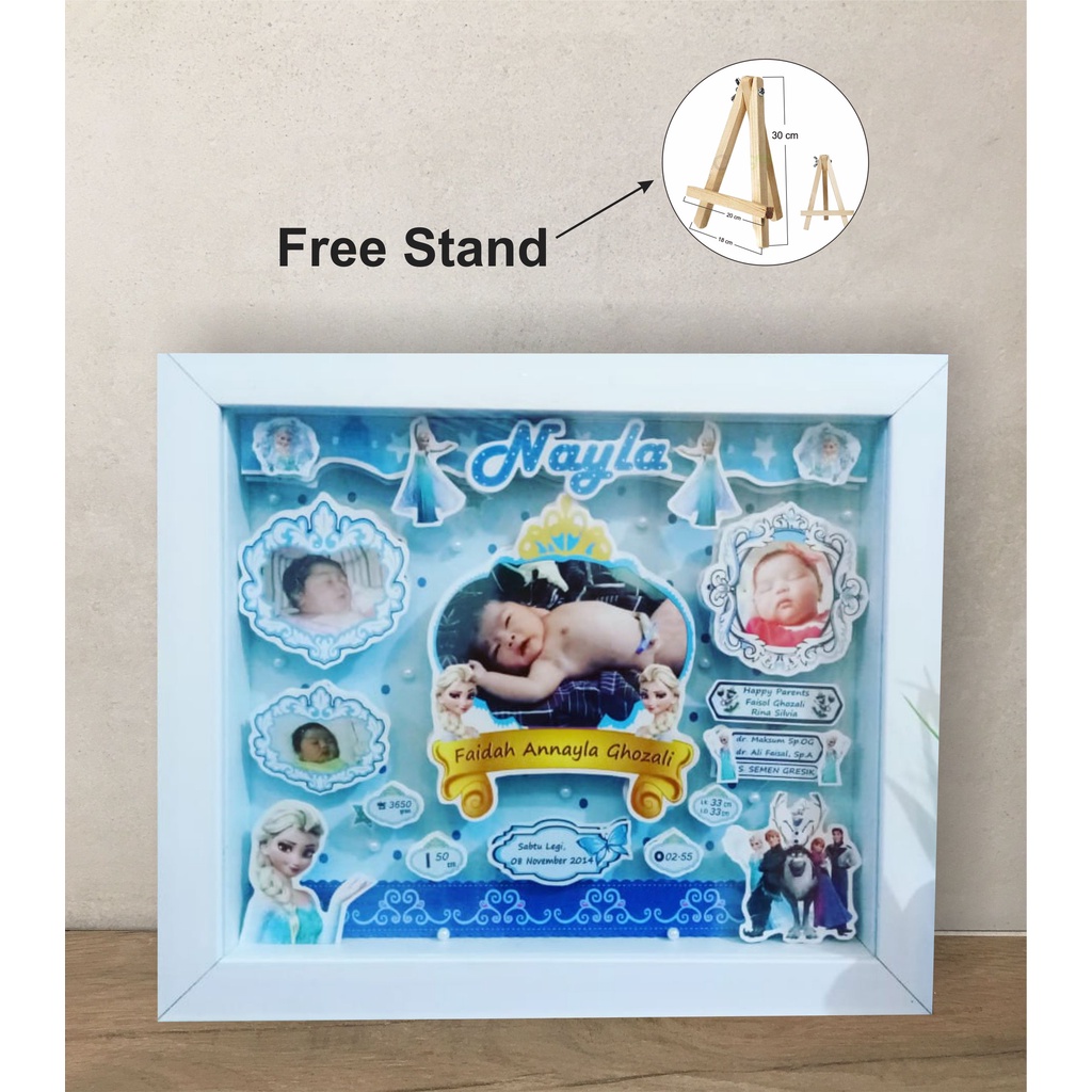 Jual Pigura Biodata Bayi 3D Pop Up Frame ( Frozen Theme ) | Shopee ...