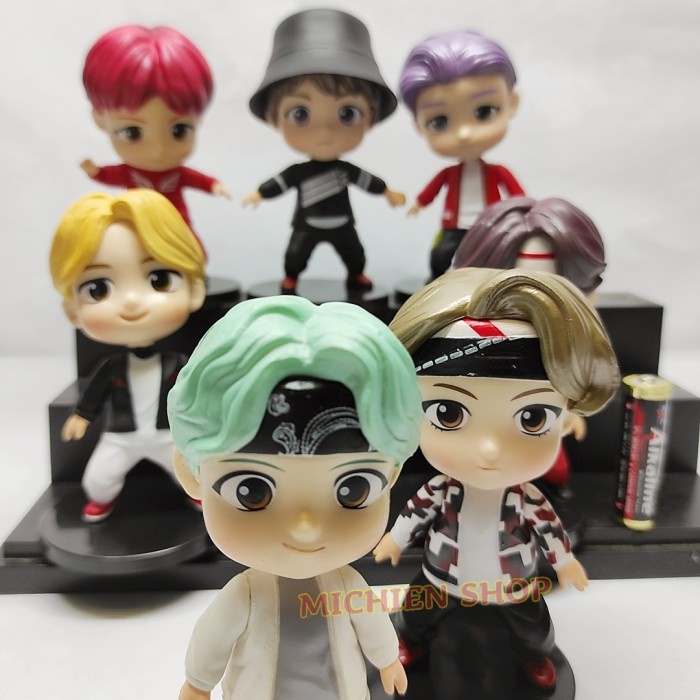 Jual Diskon Spesial Bts Idol Action Figure Kpop Merch - Bts Mic Drop Tiny Tan Berdiri Set ...
