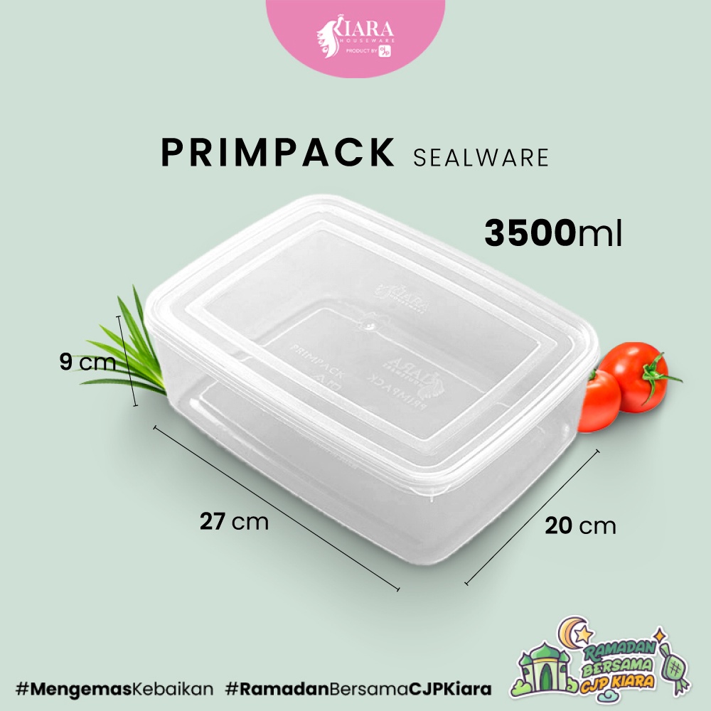 Jual Kiara Kotak Donat Sealware Toples HORECA Segi 3500 ML | Shopee Indonesia