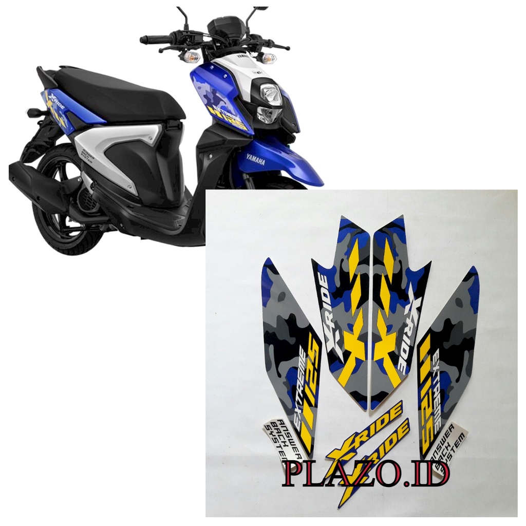 Jual Striping Stiker Yamaha Xride x ride 2022 biru | Shopee Indonesia