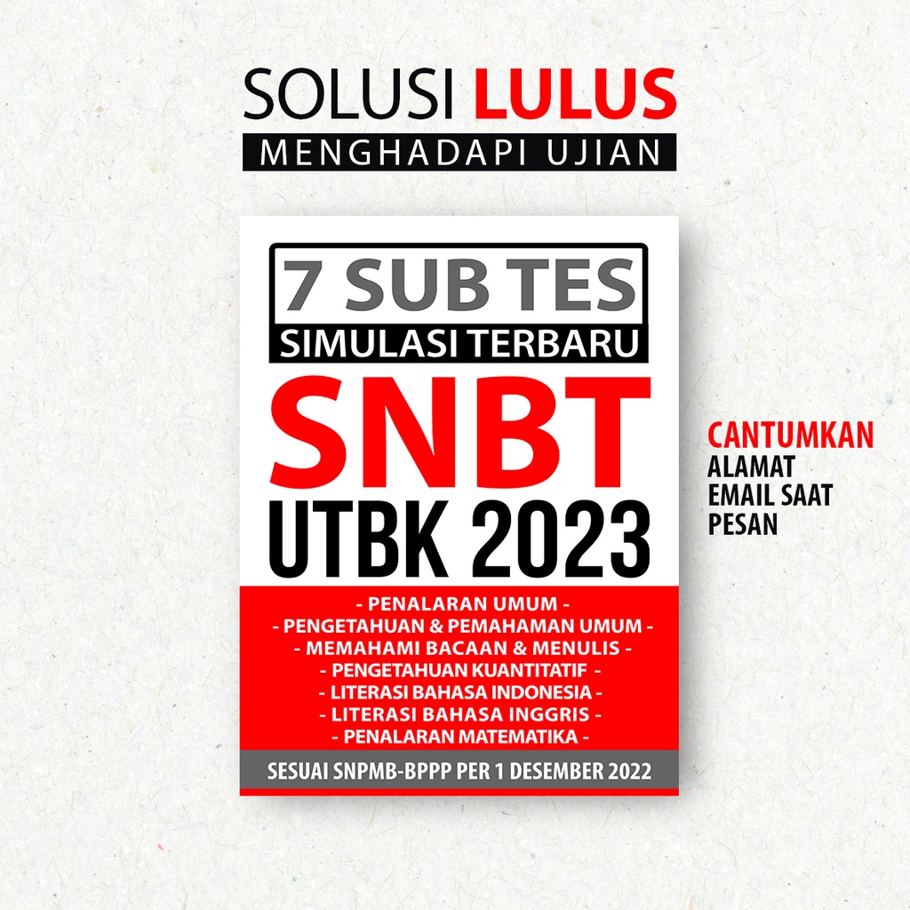 Jual 7 SUB TES SIMULASI TERBARU SNBT UTBK 2023 | Shopee Indonesia