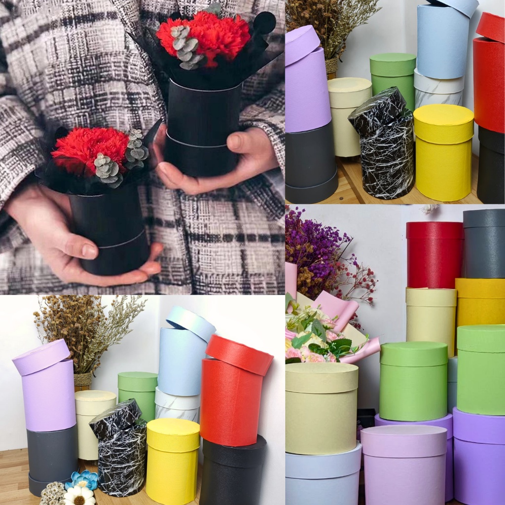 Jual Bloom Box special Lebaran Diameter 8,5 CM Box Bunga Kotak Bunga ...