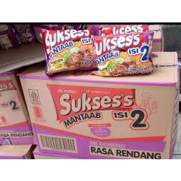 Jual NOODLES/MIE INSTANT SUKSES ISI 2 GORENG RASA RENDANG KEMASAN DUS ...
