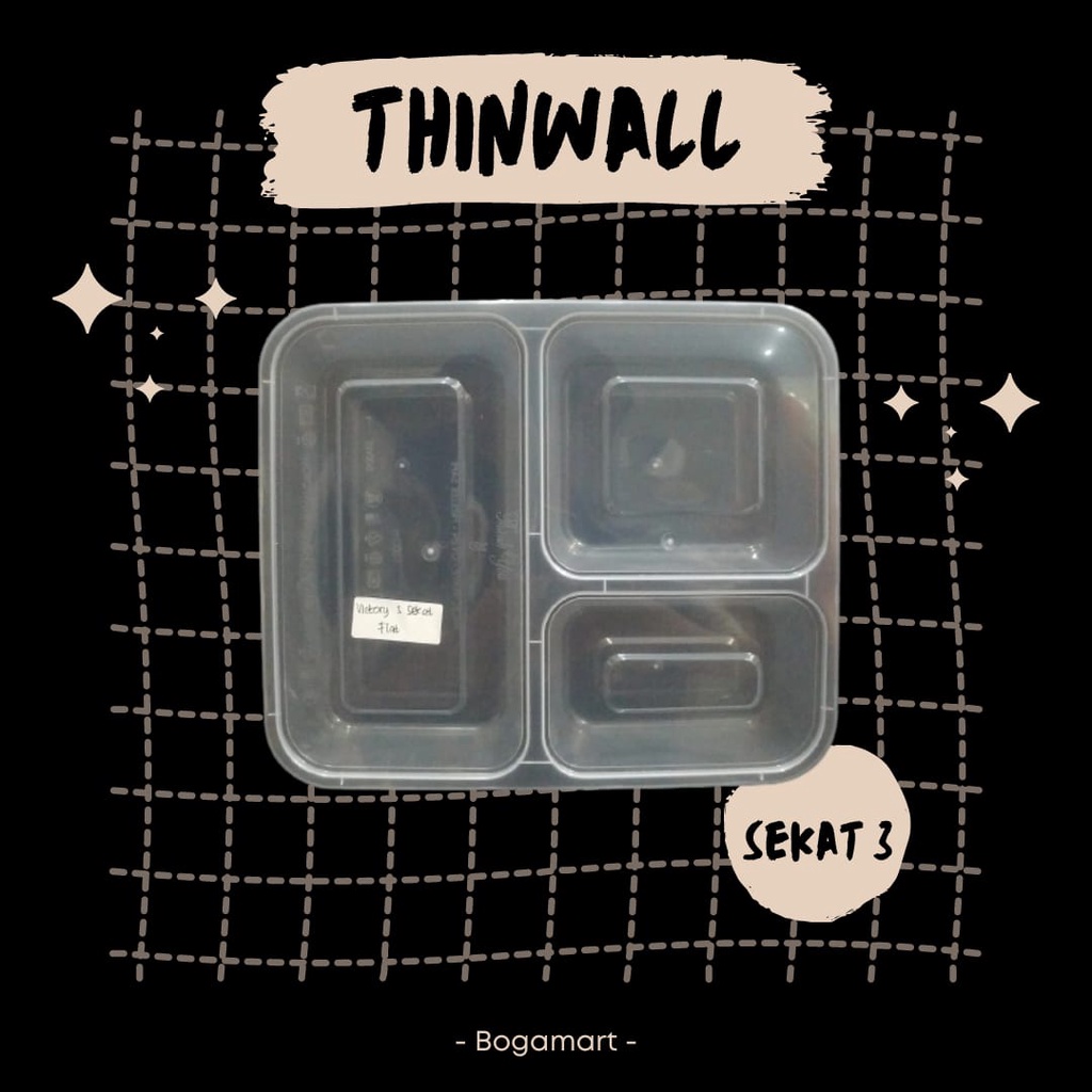 Jual Thinwall Victory Sekat 3 / Thinwall Victory Bento / Thinwall Bento ...