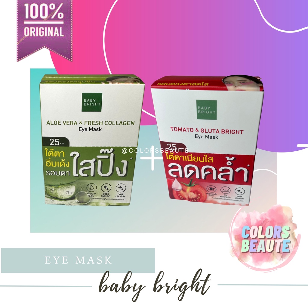 Jual Baby Bright Aloe Vera & Fresh Collagen Eye Mask / masker mata isi ...