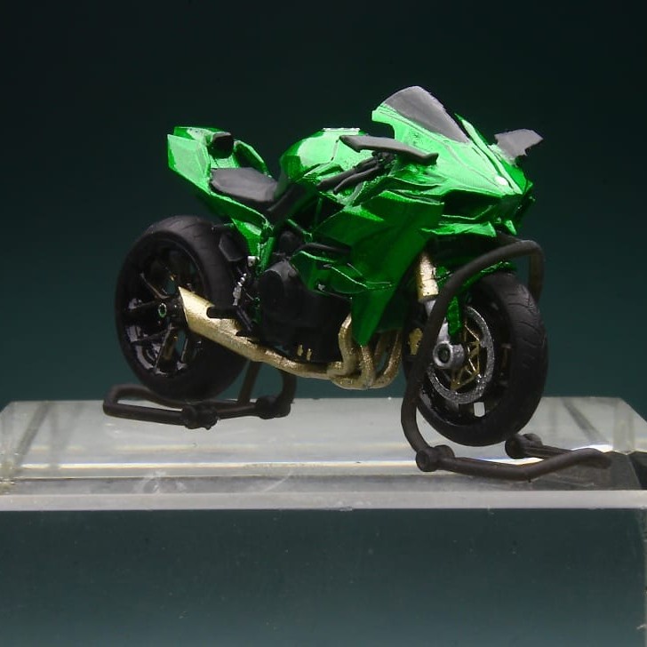 Jual Kawasaki H2R with Detachable Wheels Skala 1/64 - Miniature by ...
