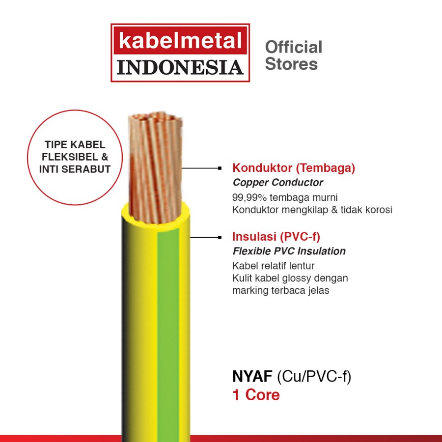 Jual Kabel NYAF 0.75 mm 100 Meter Roll kabelmetal INDONESIA - Serabut ... Jual Kabel NYAF 0.75 mm 100 Meter Roll kabelmetal INDONESIA - Serabut ...