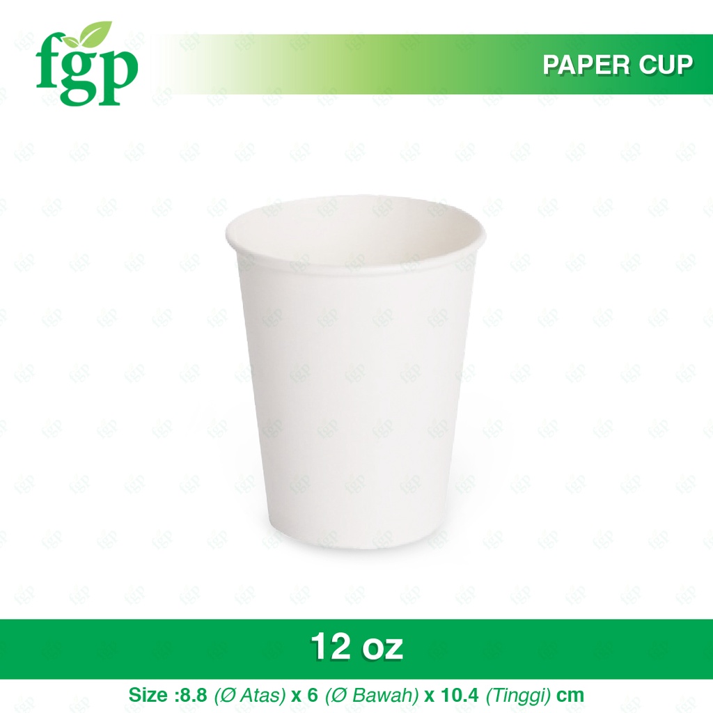 Jual Isi 50 Pcs Paper Cup 12 Oz atau Gelas Kertas | Shopee Indonesia