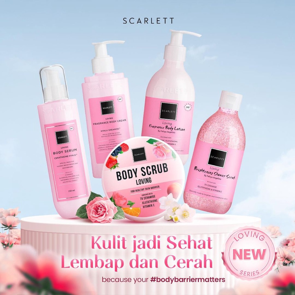 Jual Scarlett Whitening Loving Series *NEW* | Body scrub | Body Lotion ...