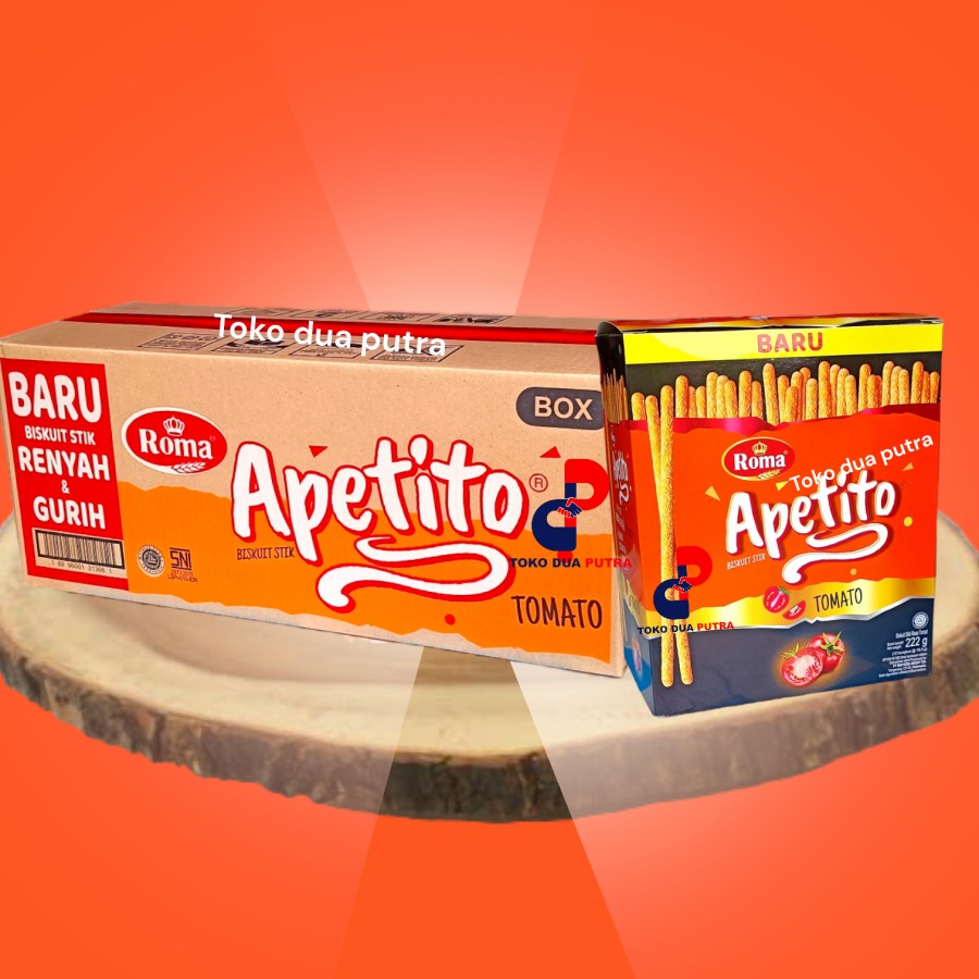 Jual Roma Apetito Tomato 6 BOX 12 bungkus(1 karton) ( renyah&gurih ...