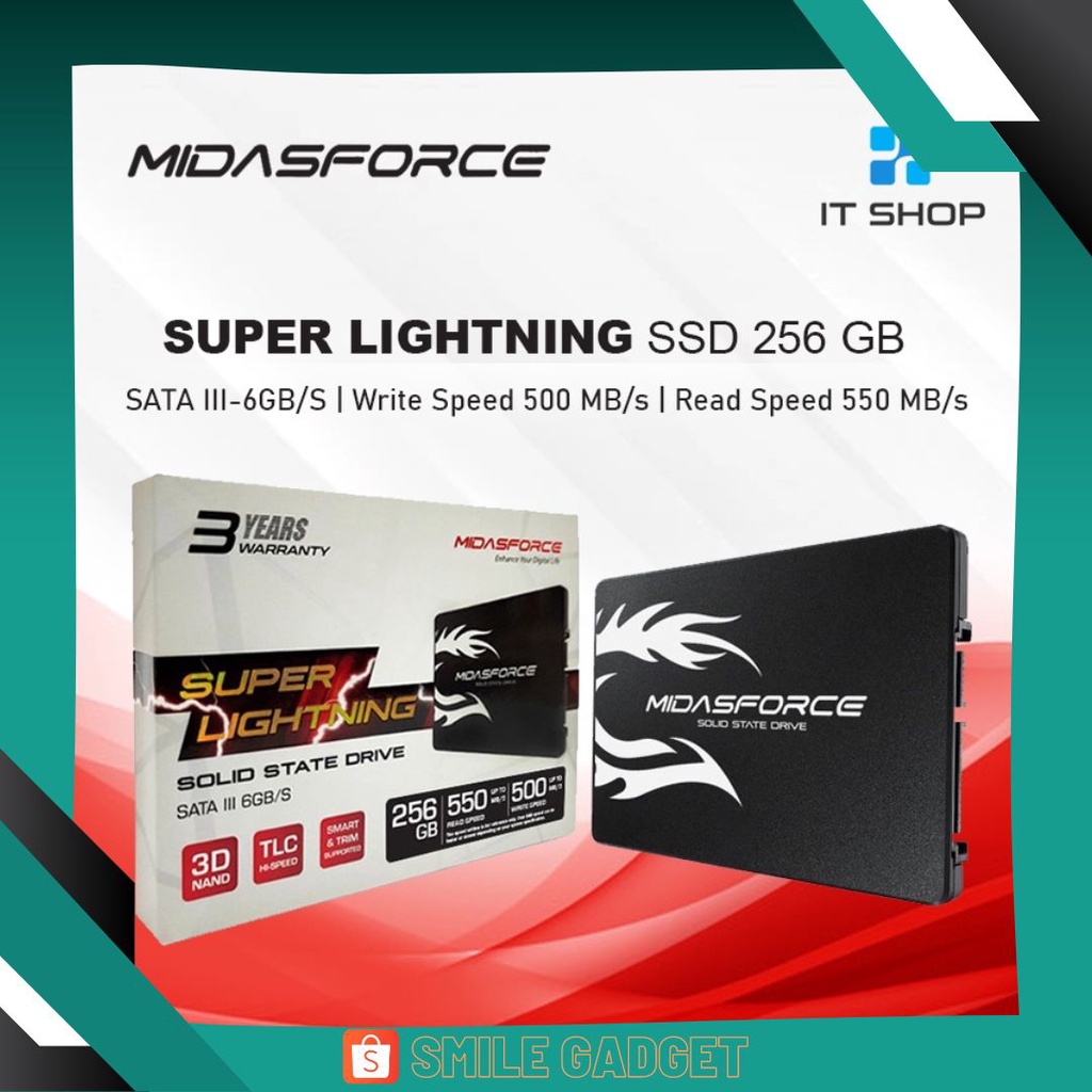 Jual SSD Midasforce SSD Superlightning 256GB Garansi Resmi 100% ...