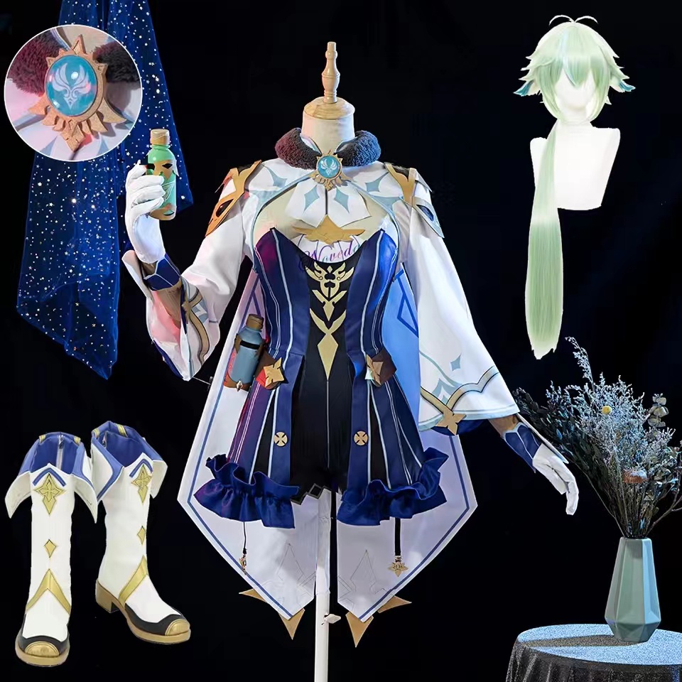 Jual Genshin Impact Sucrose Cosplay Costume Genshin Sucrose Cosplay Wig ...