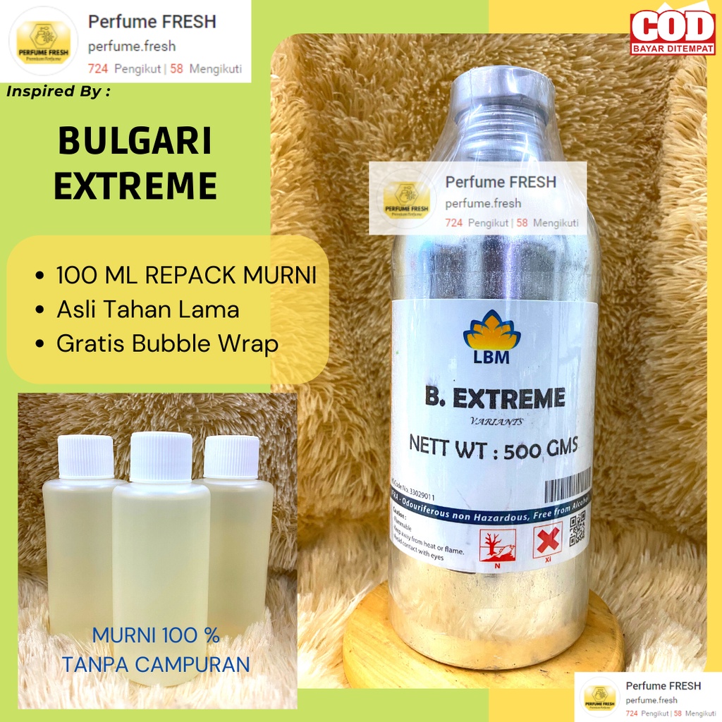 Jual Bibit Parfum Pria BULGARI EXTREME 100 ML - Parfum Pria Tahan Lama ...