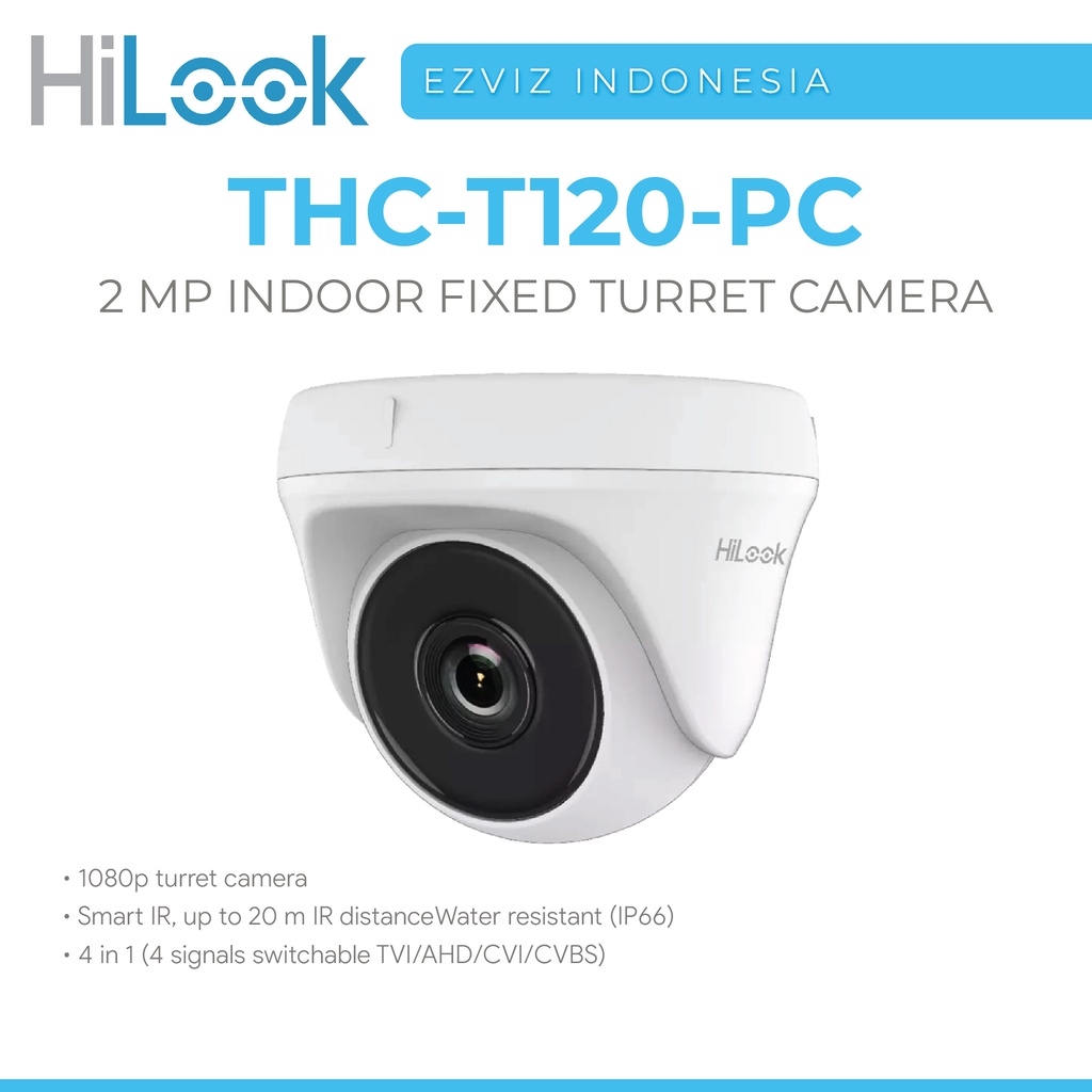 Jual HILOOK THC-T120-PC 2 MP INDOOR FIXED TURRET CAMERA GARANSI RESMI ...