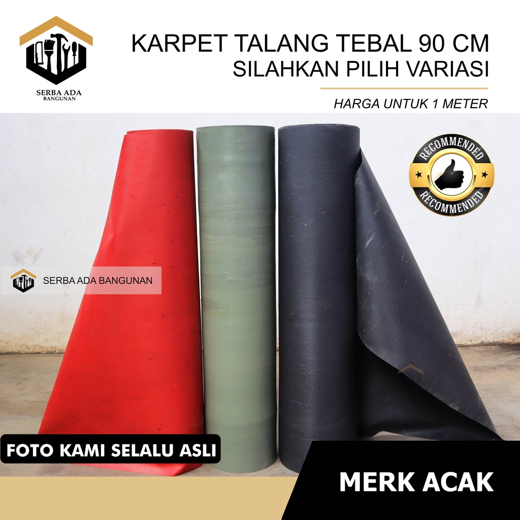 Jual Karpet Talang Air 1 Meter 90 (Bersih 86cm) Merah Hitam Pabrikan ...
