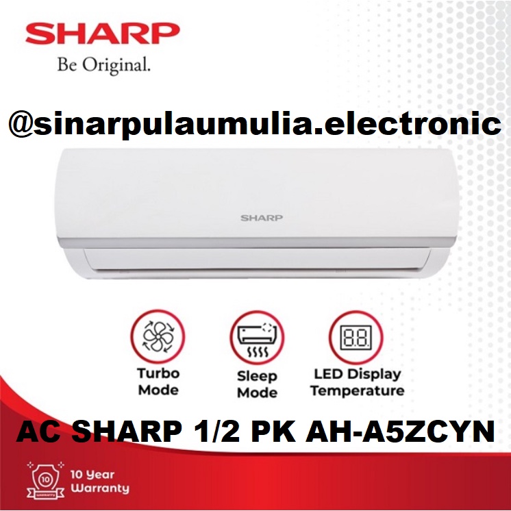 Jual Sharp AC Standard 1/2 PK - AH-A5ZCYN / AH-A 5 ZCYN / AH-A 5ZCYN ...