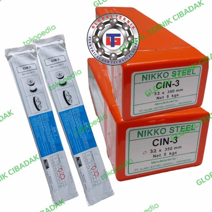 Jual Kawat Las Ancuran CIN3 3.2 mm Nikko Steel (Kemasan 1 Kg) CIN-3 3.2 mm | Shopee Indonesia