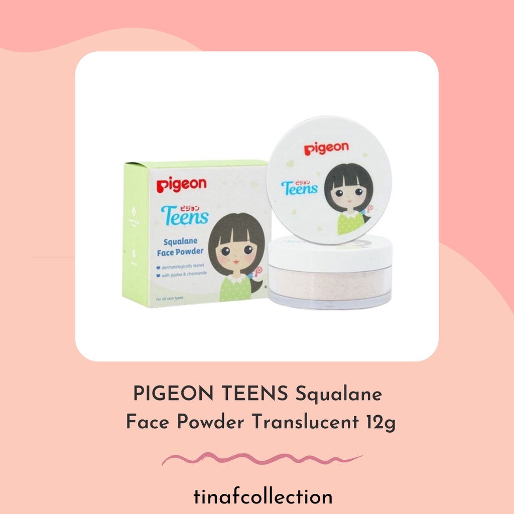 Jual PIGEON TEENS Squalane Face Powder Translucent 12g | Shopee Indonesia