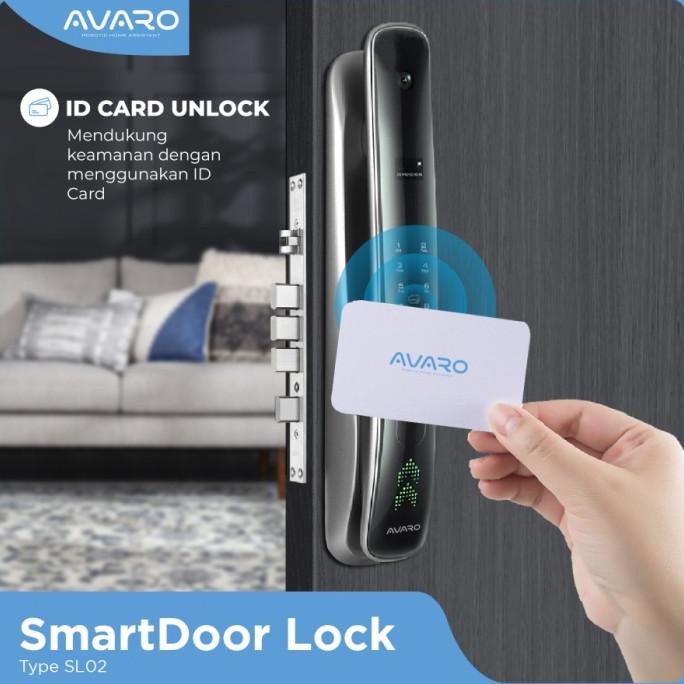 Jual AVARO Smart Door Lock SL02 With Camera Fingerprint RFID - Handle Pintu | Shopee Indonesia