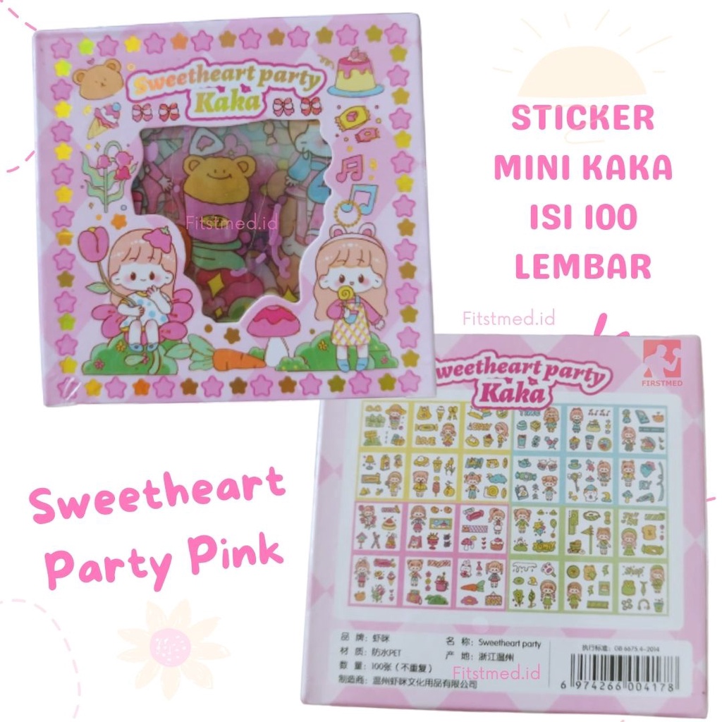 Jual STICKER WATERPROOF ISI 100 PCS STIKER MINI ANAK JOURNALING ...