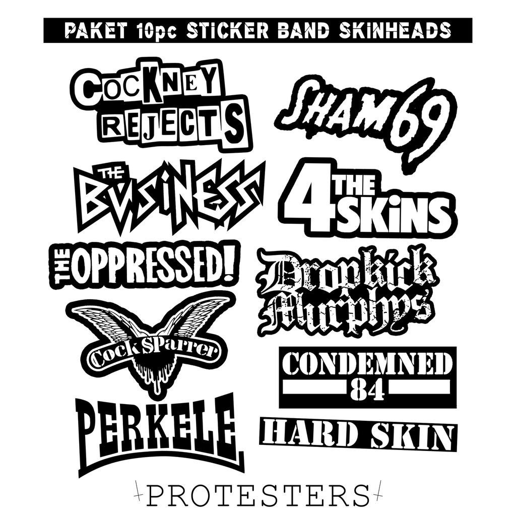 Jual Paket Sticker 10+1 Band Skinheads | Shopee Indonesia