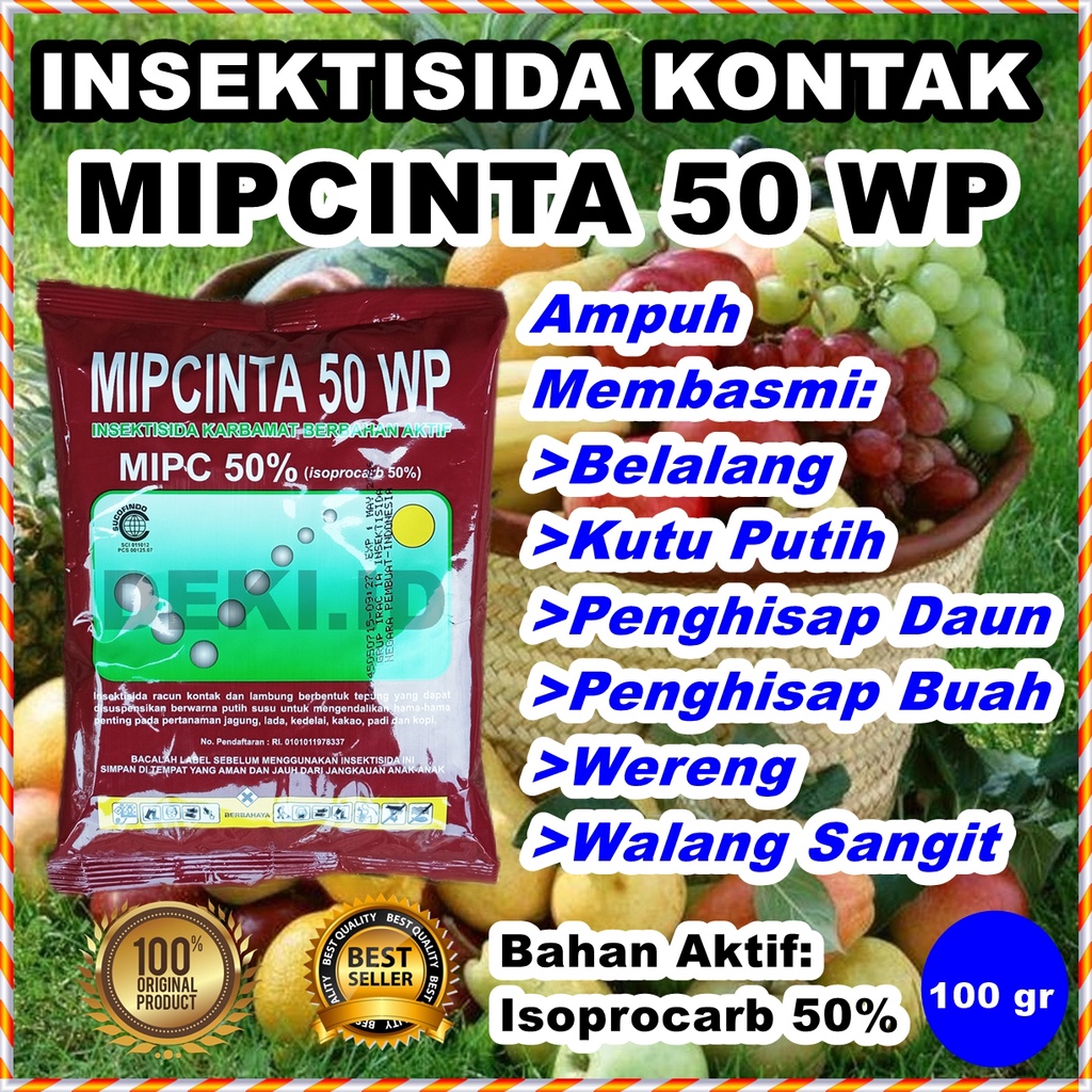 Jual Mipcinta 50 WP Insektisida Kontak Isoprocarb 100 gr MIPC 50% Obat ...