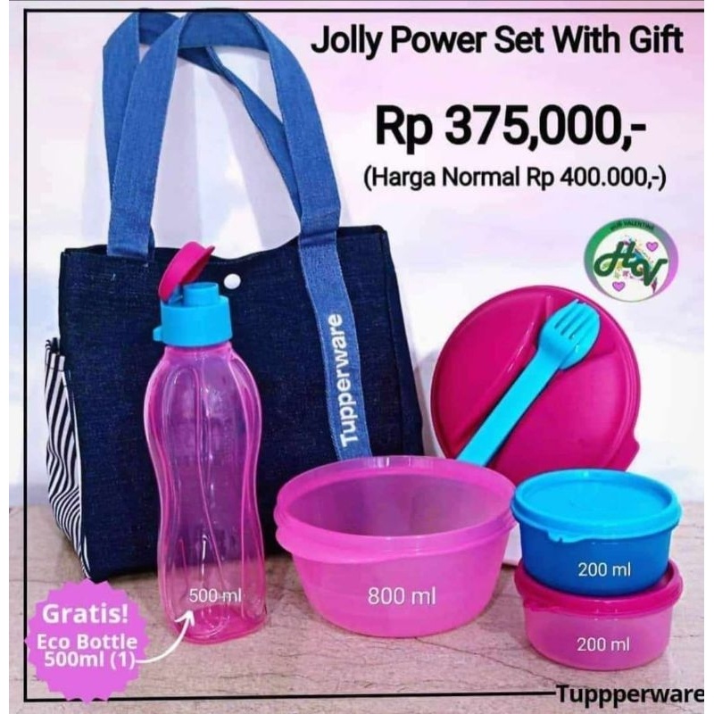 Jual TUPPERWARE BEKAL JOLLY POWER SET | Shopee Indonesia