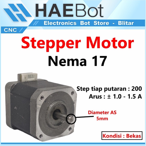 Jual [HAEBOT] Nema 17 Mikro Stepper Motor 42mm 40mm CNC 3D Printer Axis ...