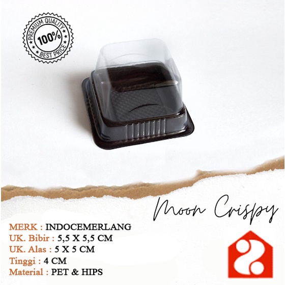 Jual [ISI 50] mika moon crispy 5,5 x 5,5cm / moon cake tray / mika ...