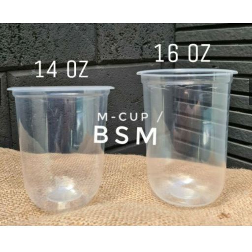 Jual cup oval BSM / gelas oval / cup u ukuran 14 oz & 16 oz (7 gr ...