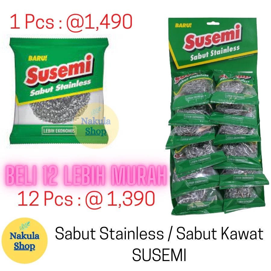 Jual Sabut Stainless Susemi / Sabut Cuci Piring Kawat / Scourer ...