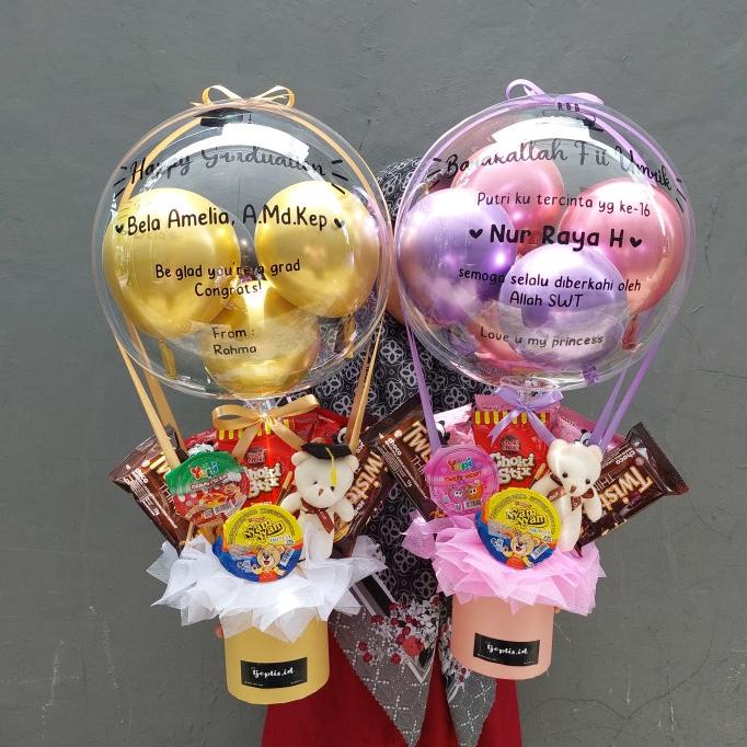 Jual Bouquet Bucket Balon/Buket Balon Snack (Model B) utk Wisuda/Ultah ...