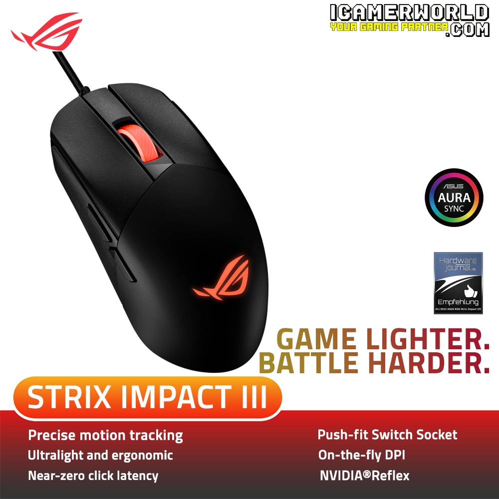Jual Asus ROG Strix Impact III Ambidextrous RGB Lightweight Gaming ...