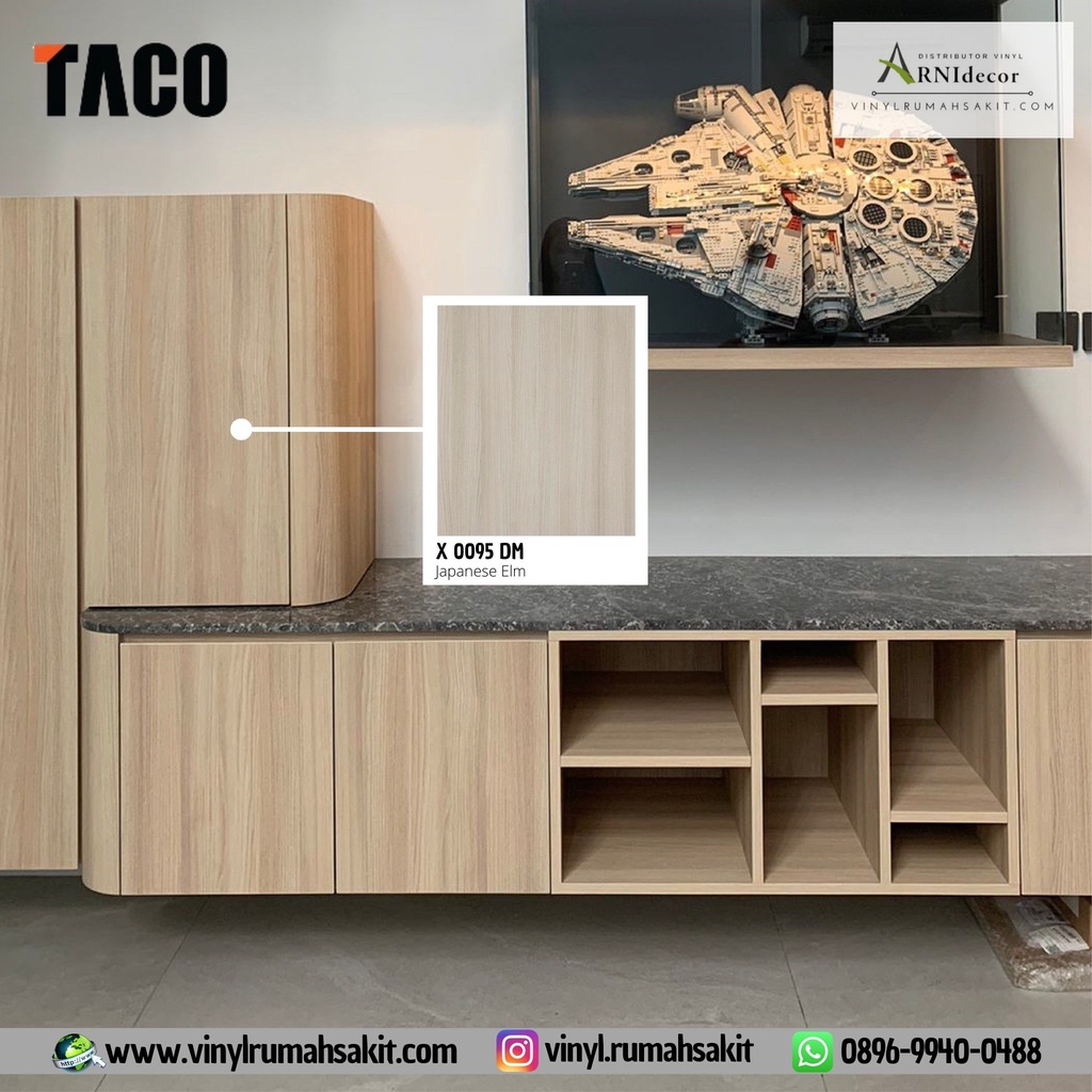 Jual HPL Taco type X 0095 DM Japanese Elm - Taco Ultimate Woodgrain (No ...