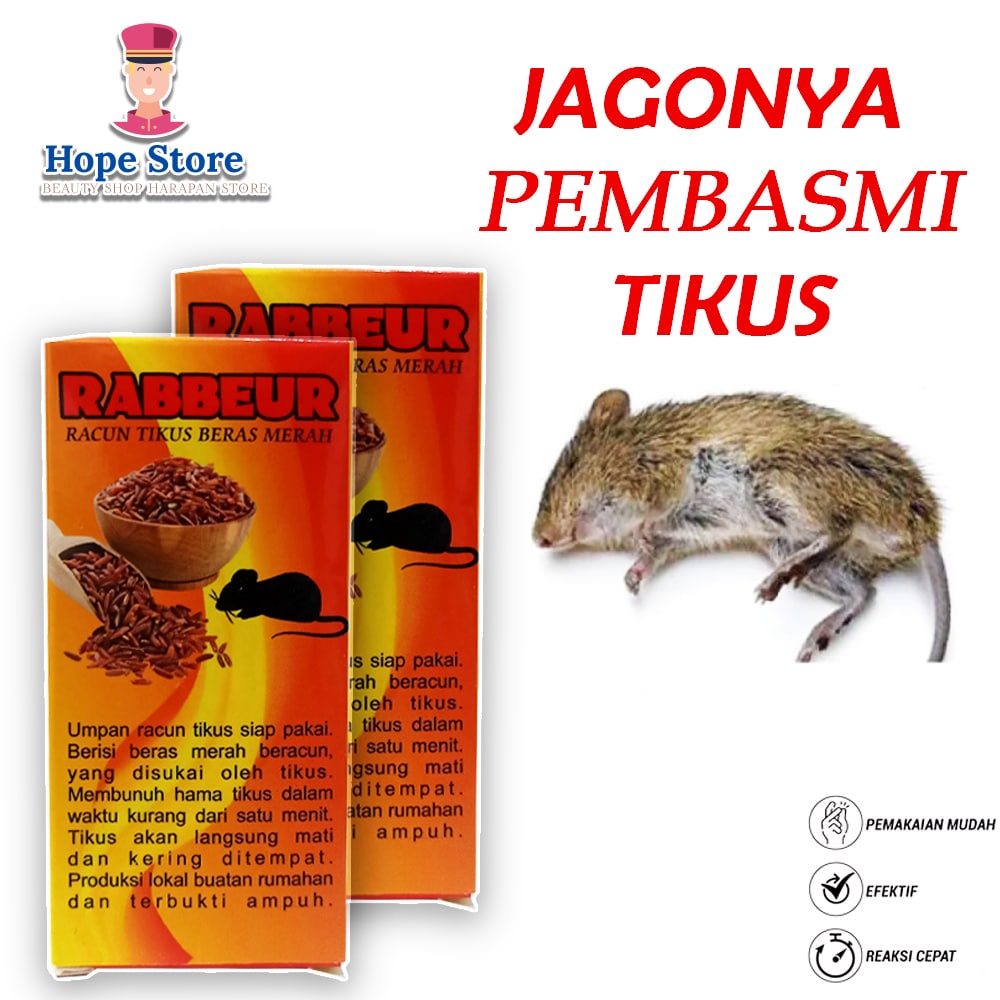 Jual Hope Store - Racun Tikus RABBEUR Original 100% Tidak Berbau ...