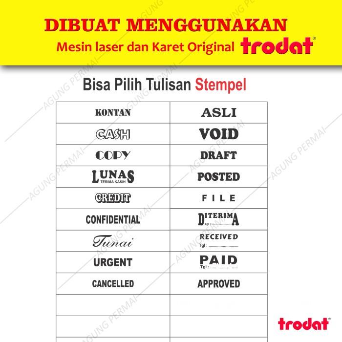 Jual Stempel Otomatis Custom Logo & Nama - Trodat 3911 | Shopee Indonesia