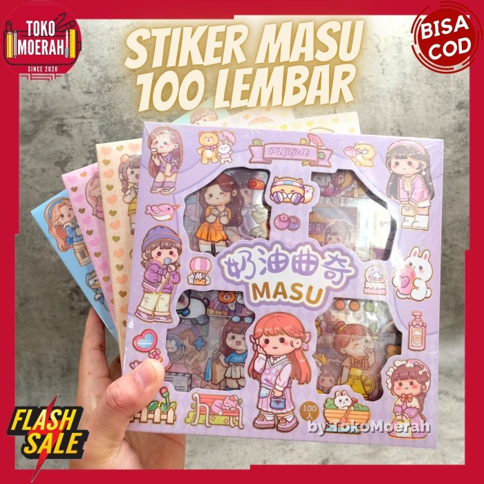 Jual Stiker Masu 100 Lembar Paket Sticker Momo Masu 100 Unik Lucu Anti ...