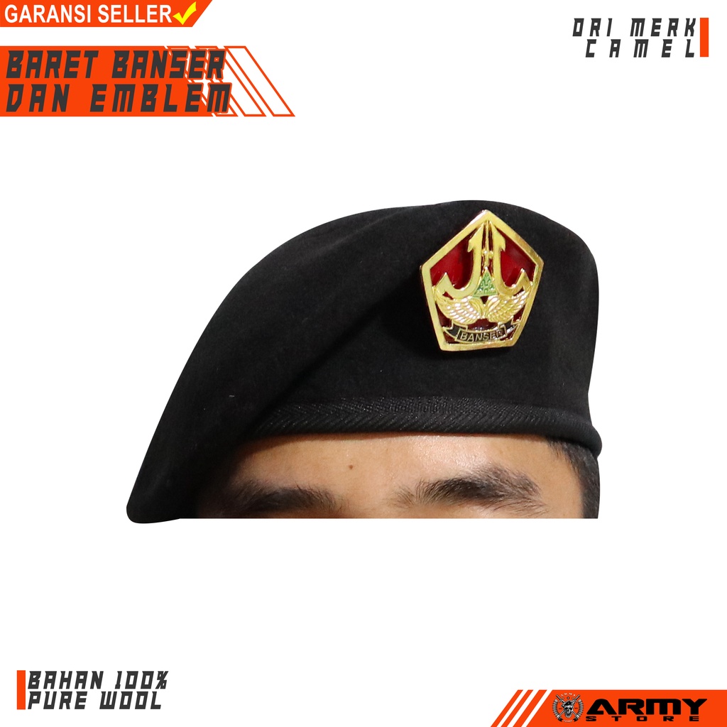Jual baret banser + emblem merk camel | Shopee Indonesia