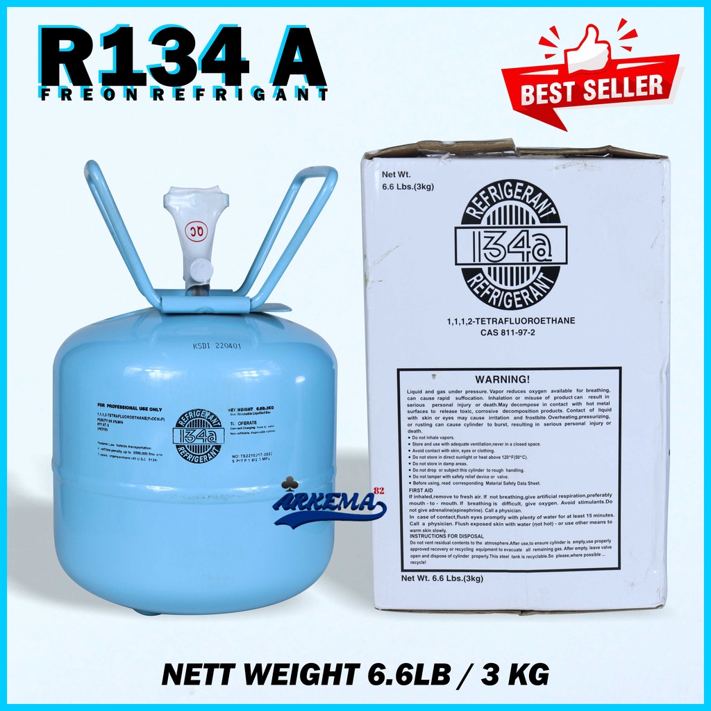 Jual FREON AC REFRIGANT R 134 A TABUNG DAN ISI 3 KG | FREON REFRIGANT ...