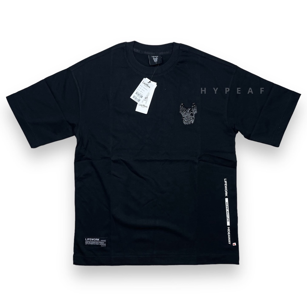 Jual LIFEWORK Hideaway Black Tee - Logo Accent | Shopee Indonesia