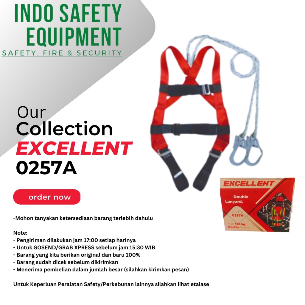 Jual Body Harness + Double Lanyard Excellent 0257A | Shopee Indonesia