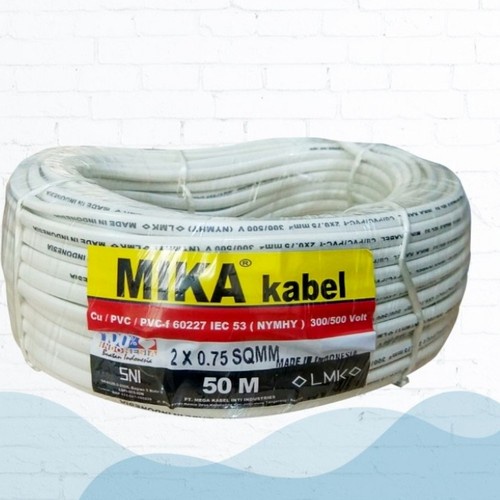Jual Kabel Serabut Oval Gepeng 2x0.75mm MIKA 50Meter Tembaga Murni ...