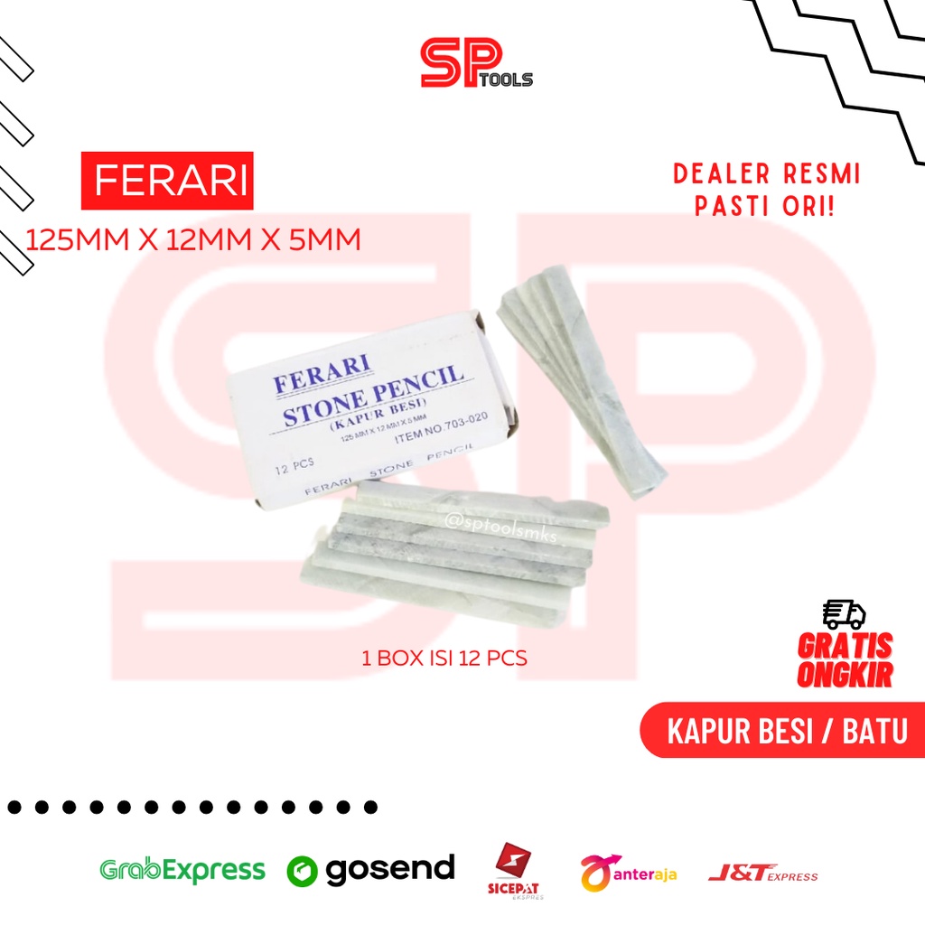 Jual KAPUR BESI / PENCIL KAPUR BESI / BATU PENCIL STONE FERARI 1 KOTAK | Shopee Indonesia